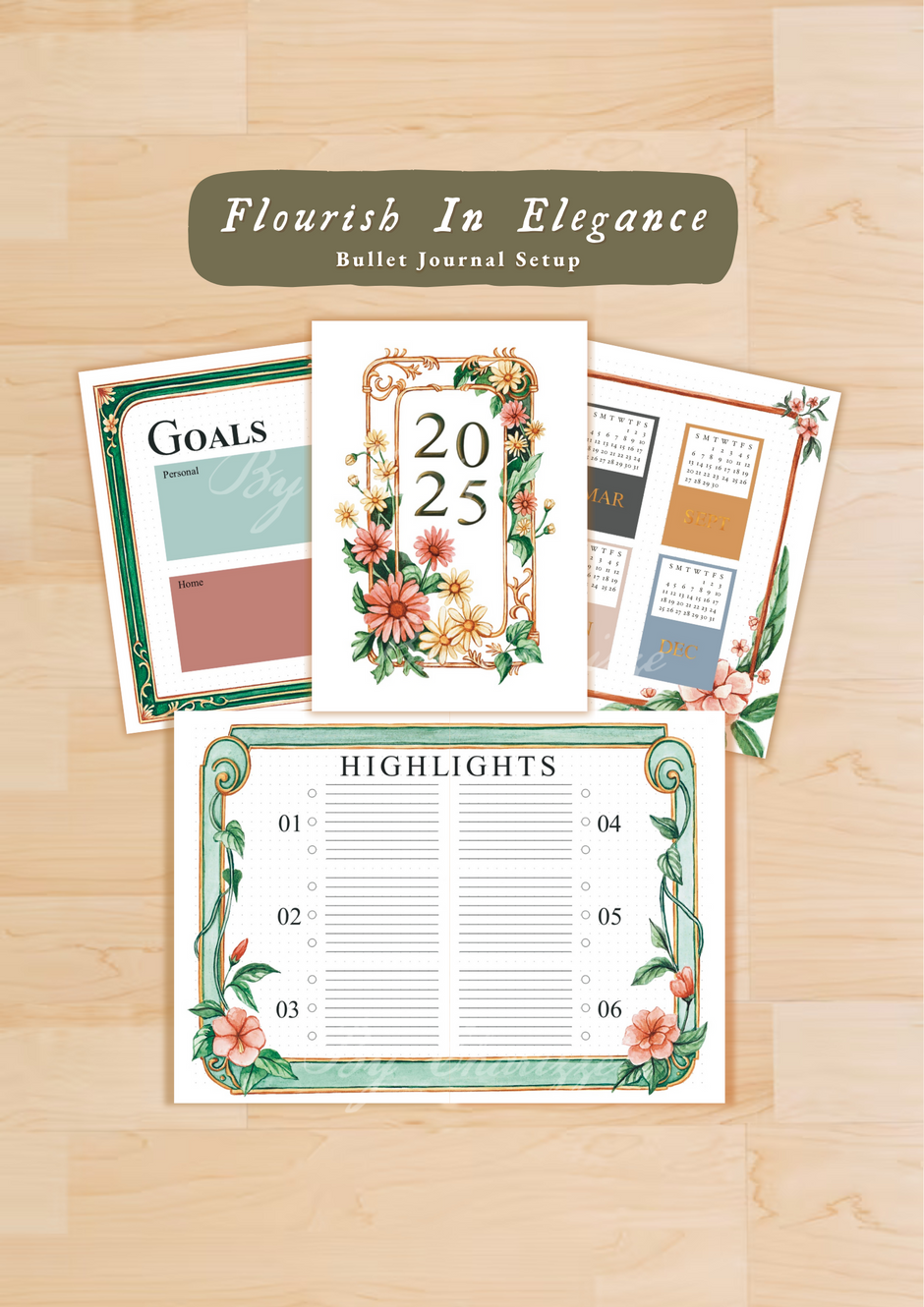 Printable 2024 Bullet Journal Setups - digital planning and ...