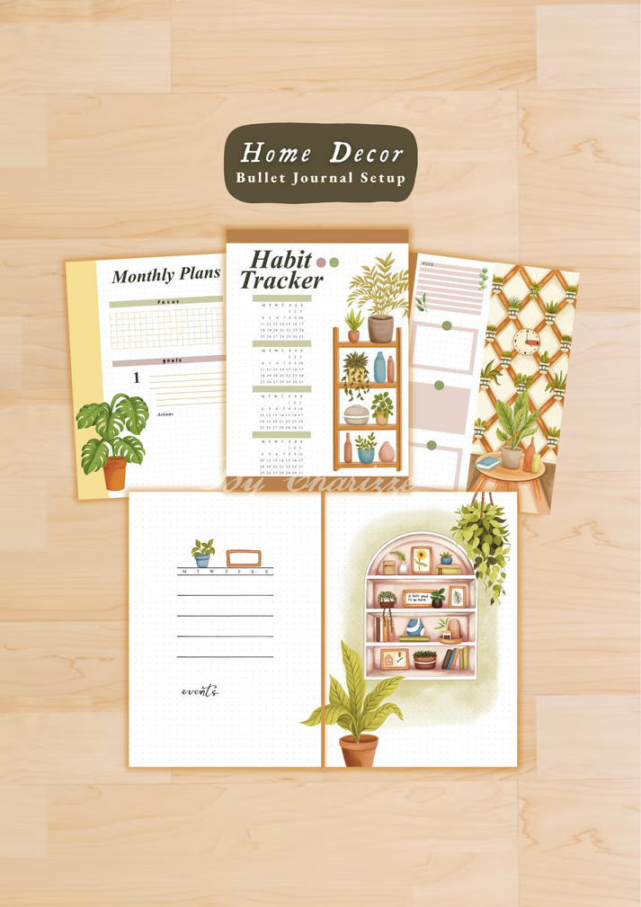 Home Decor • Printable / Downloadable Bullet Journal Setup – By Charizze