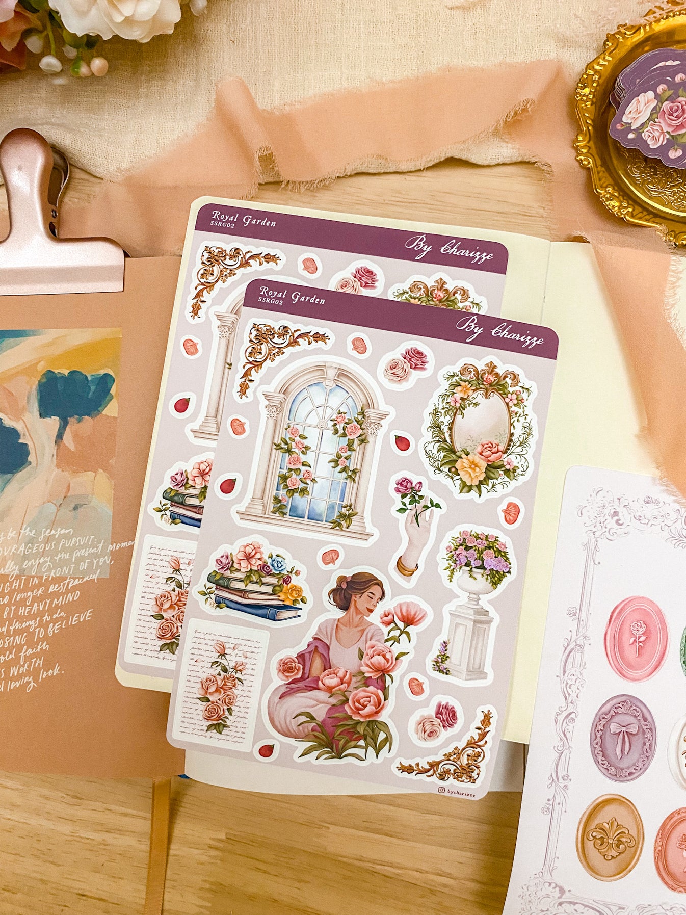Royal Garden - Journal Stickers 02 Princess Themed Journaling Planner ...