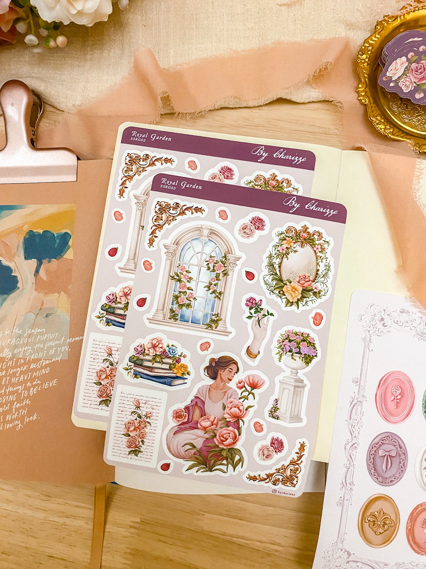 Royal Garden - Journal Stickers 02 Princess Themed Journaling Planner ...