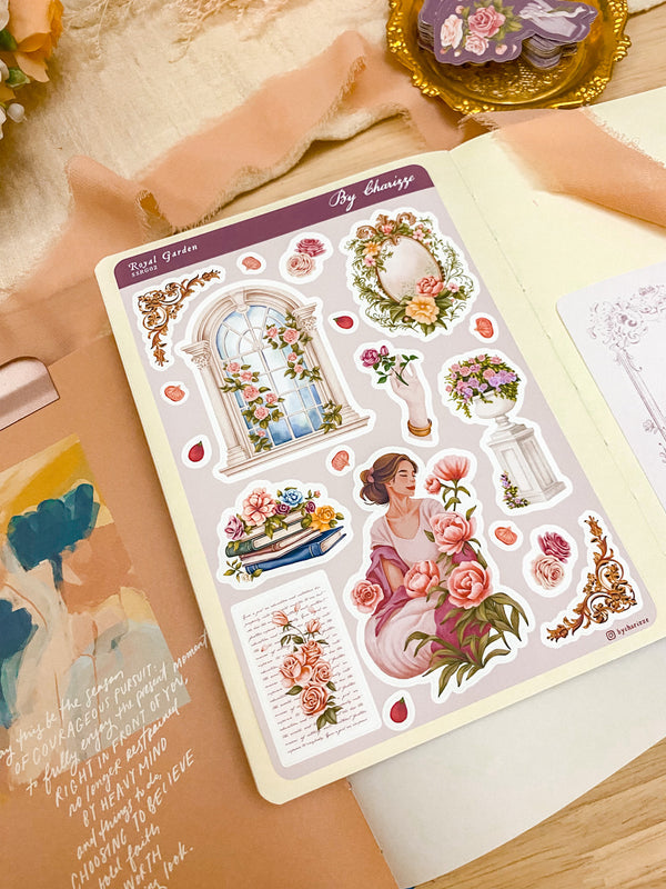 Royal Garden - Journal Stickers 02 Princess Themed Journaling Planner ...